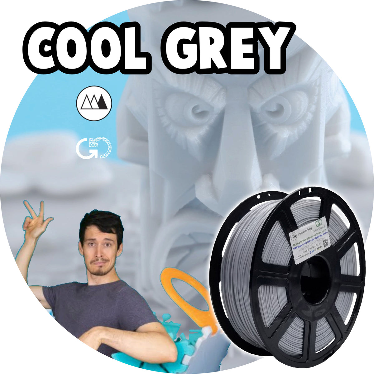 Cool Grey by Devin Montes: High Temperature Virgin PET-G – GreenGate3D